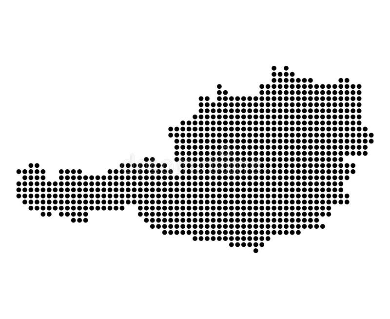 Austria Map Dot Symbol Shape, Travel Web Flat Concept Icon Symbol Vector Illustration Stock ...
