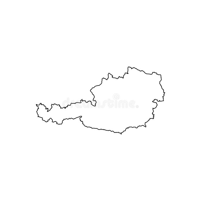 Austria map icon stock vector. Illustration of geography - 259468472