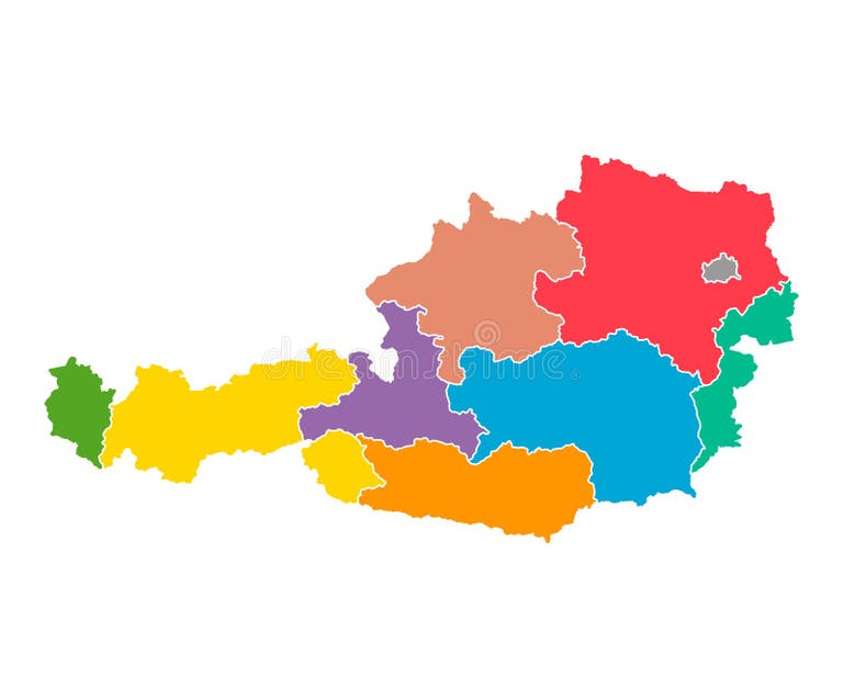 Austria Map Symbol Shape, Travel Web Flat Concept Icon Symbol Vector ...