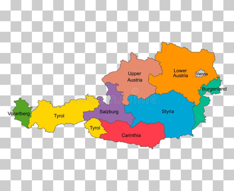 Austria Map Symbol Shape, Travel Web Flat Concept Icon Symbol Vector ...