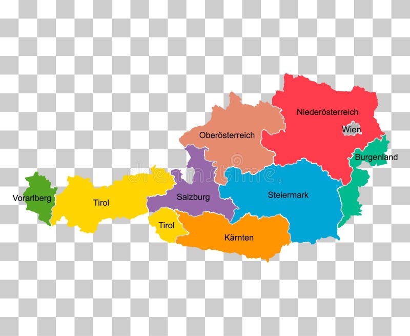 Austria Map Symbol Shape, Travel Web Flat Concept Icon Symbol Vector ...