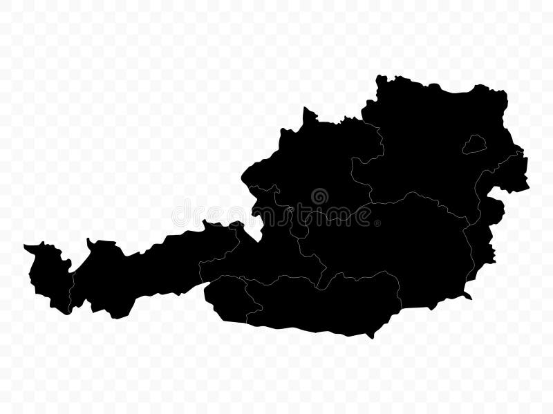 Austria Map on Transparent Background. Vector Illustration Stock ...