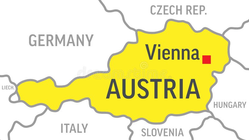 Austria Map. Zoom on World Map. Vector Illustration Stock Vector ...