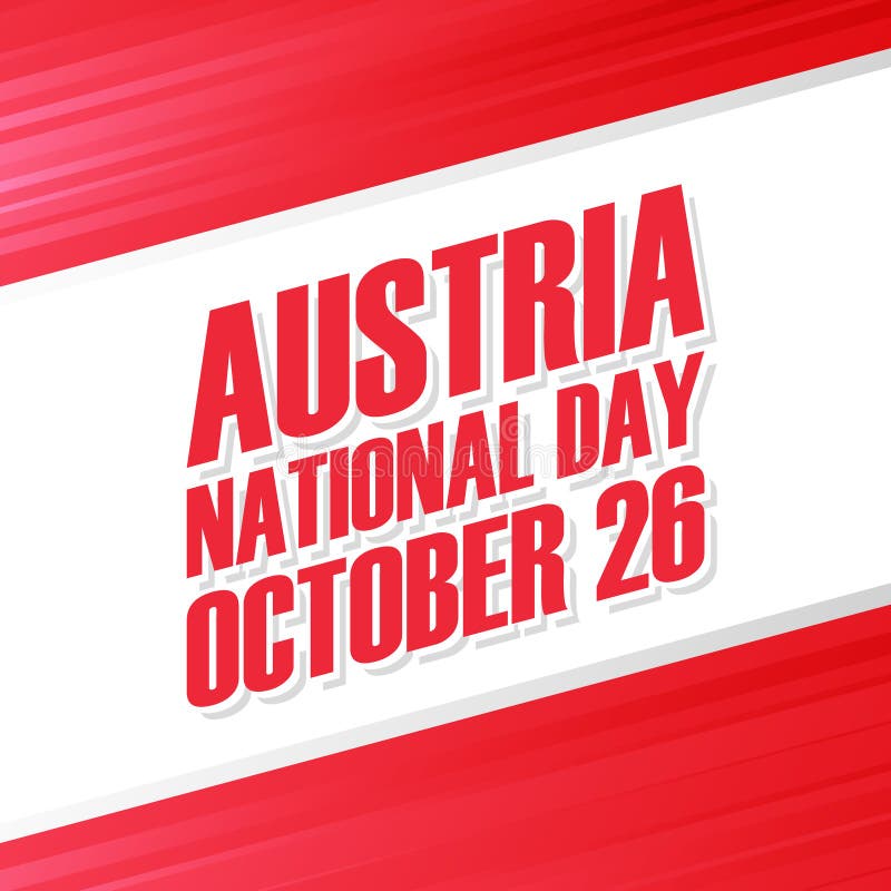 Austria National Day, October 26 Greeting Card. Stock Vector ...