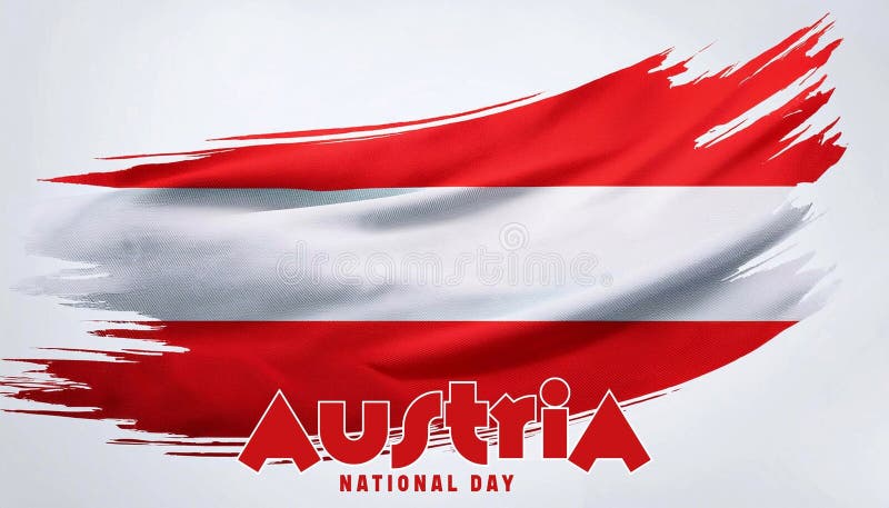 Austria National Day Poster Design Stock Illustration - Illustration of ...
