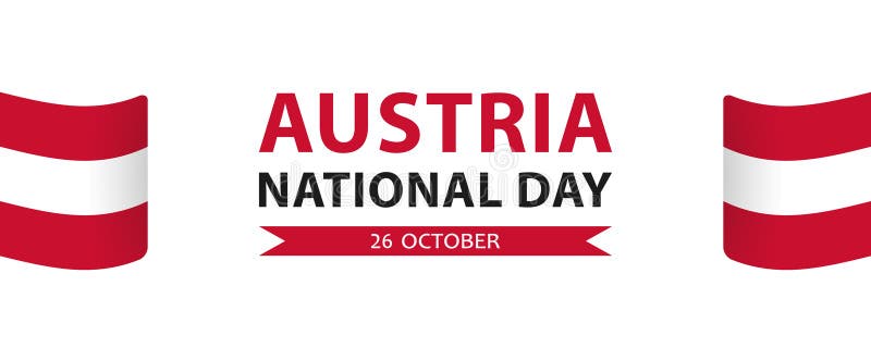 Austria National Day Vector Banner, Greeting Card Stock Vector ...