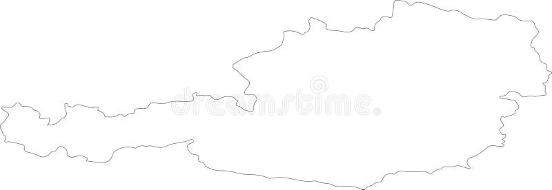 Austria outline map stock illustration. Illustration of symbol - 317467727