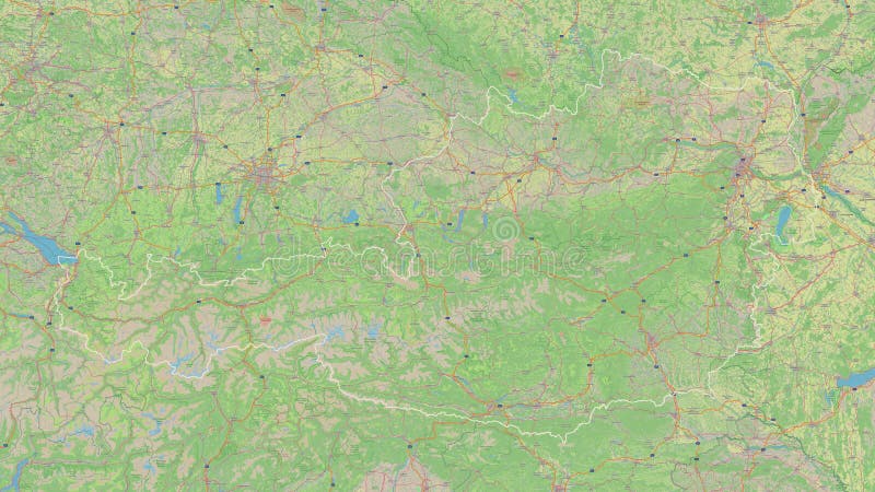 Austria Outlined. Topo German Stock Illustration - Illustration of ...