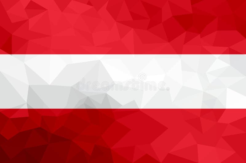 Austria Polygonal Flag. Mosaic Modern Background. Geometric Design ...