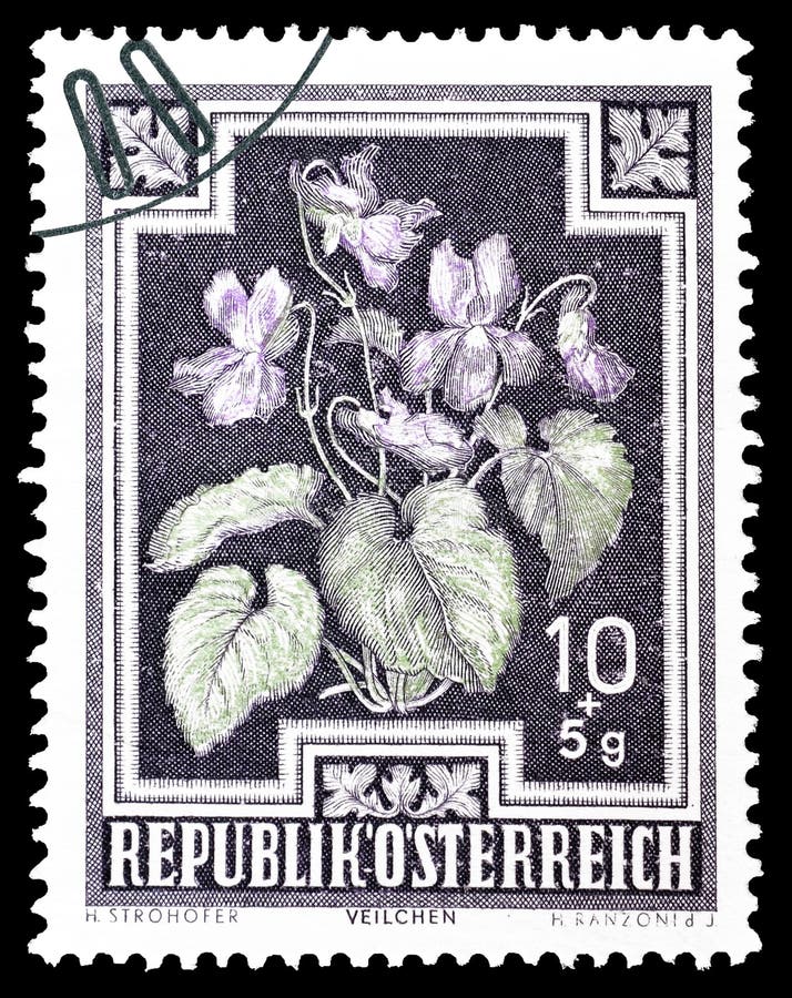 Austria on postage stamps editorial stock photo. Image of primrose ...