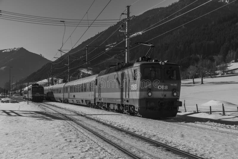 Austria Red Fast Passenger Trains in Ardning Station 02 10 2023 ...
