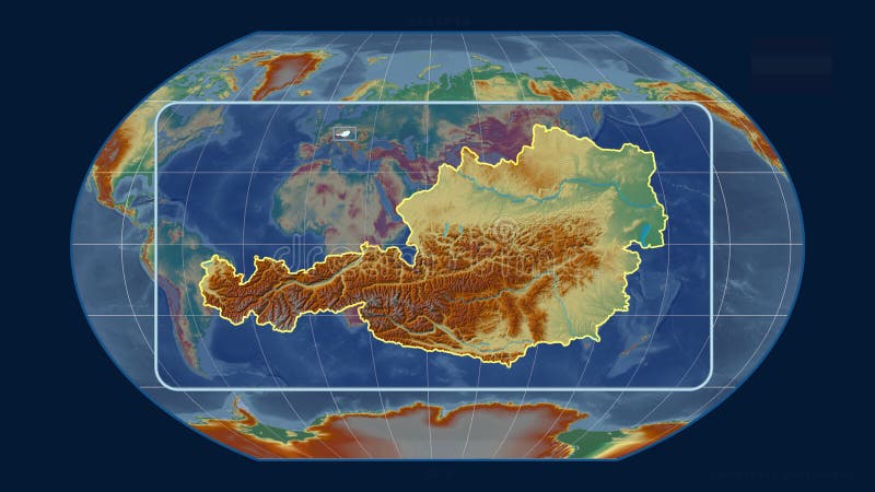 Austria - Relief. Kavrayskiy, Centered Stock Illustration ...