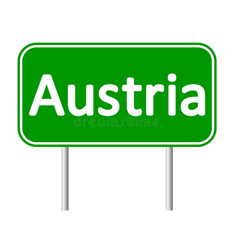 Map of Austria with Road Sign of St. Pï¿½lten Stock Vector ...