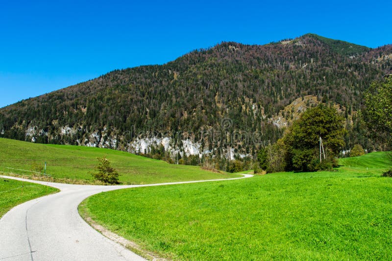 Austria Road stock image. Image of european, green, mountain - 46446921
