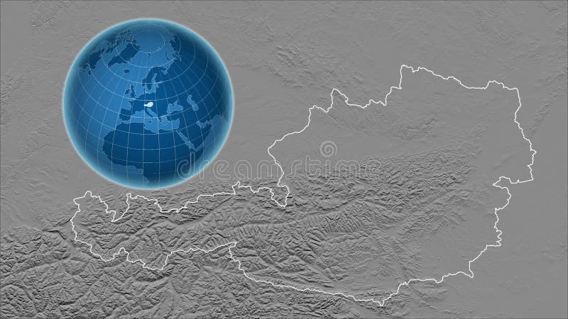 Austria and Globe. Bumps stock footage. Video of elevation - 247310204