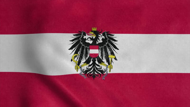 Austria State Flag Waving in the Wind Realistic. 3d Illustration Stock ...