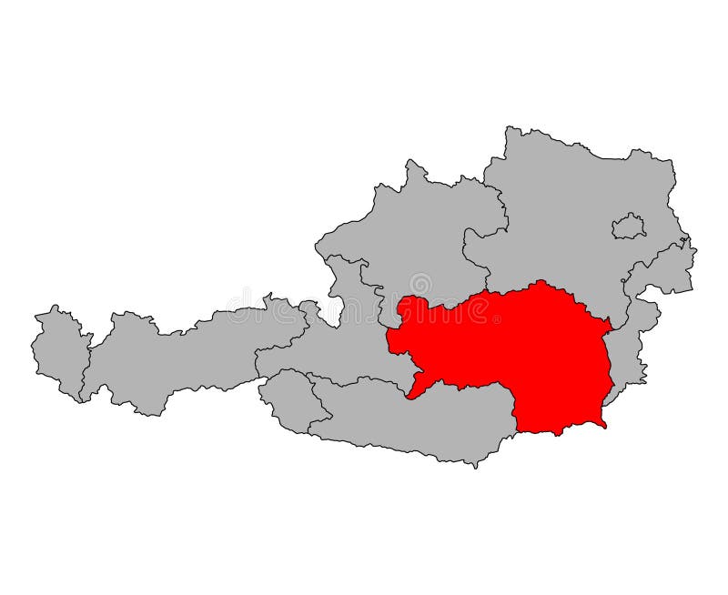 Austria of Styria Map Symbol Shape, Travel Web Flat Concept Icon Symbol ...