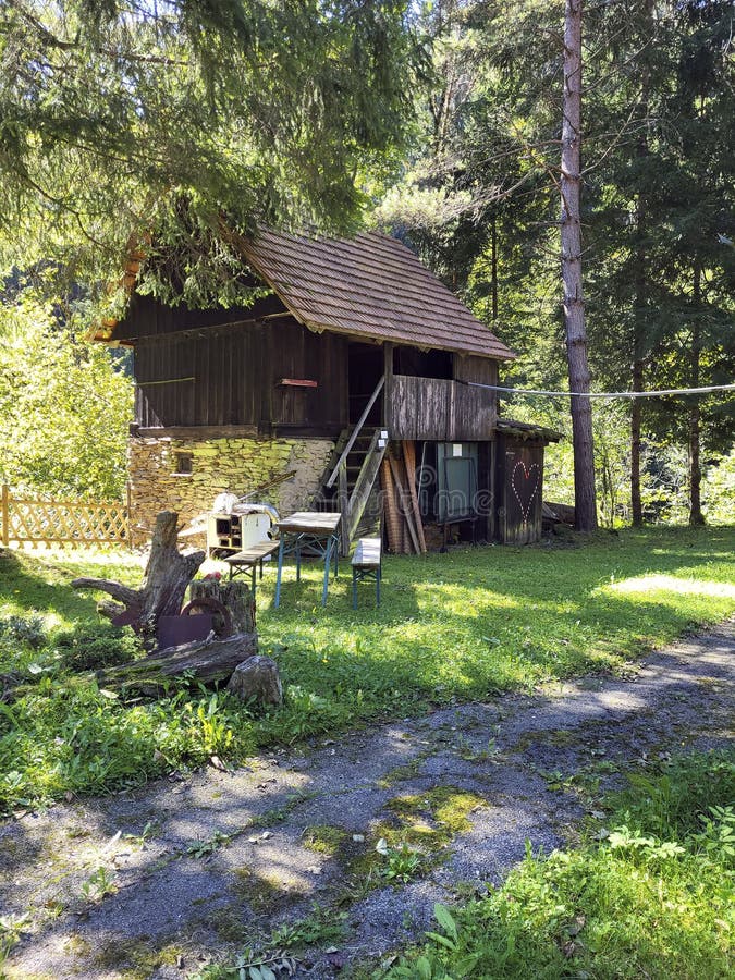 Austria, Styria, old Hut stock photo. Image of styria - 261443612