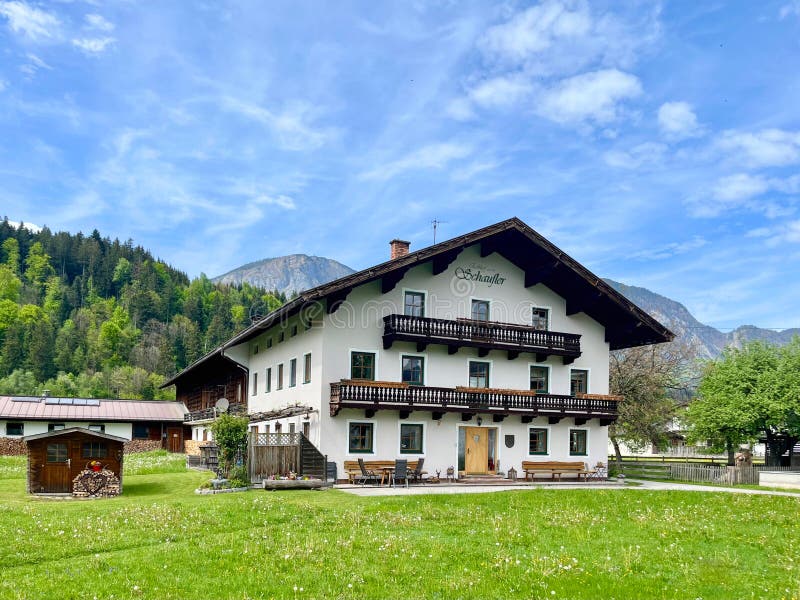 Austria 04 27 2025 Traditional Alpine House Austrian Village Stock ...
