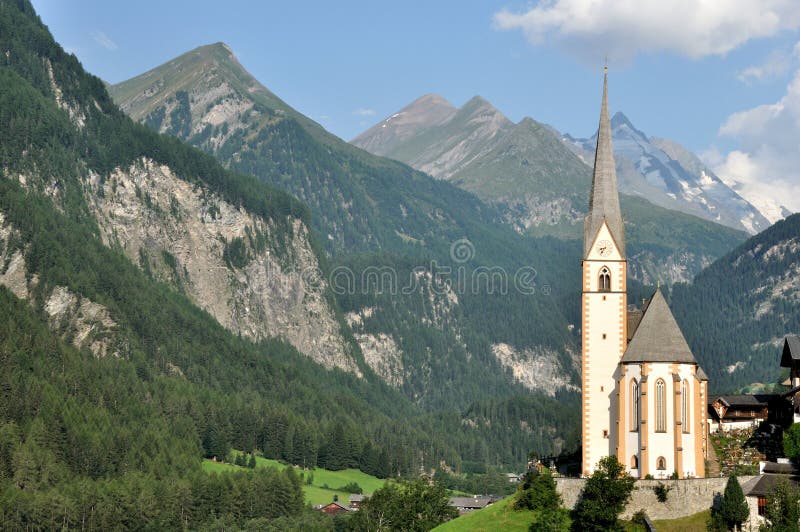 Austria Typical Alpine Church Stock Photo - Image of tower, cold: 58970594