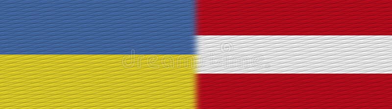 Austria and Ukraine Fabric Texture Flag â€“ 3D Illustrations Stock ...