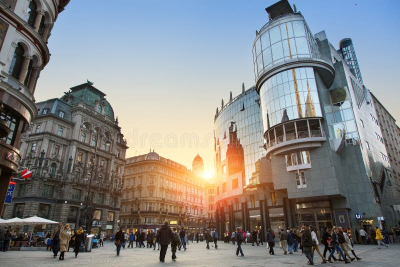 Vienna downtown at sunset editorial stock image. Image of tourism ...