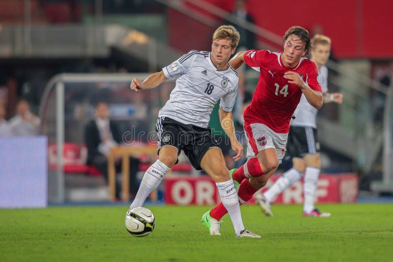 Austria vs. Germany editorial photography. Image of dribbling - 28766767