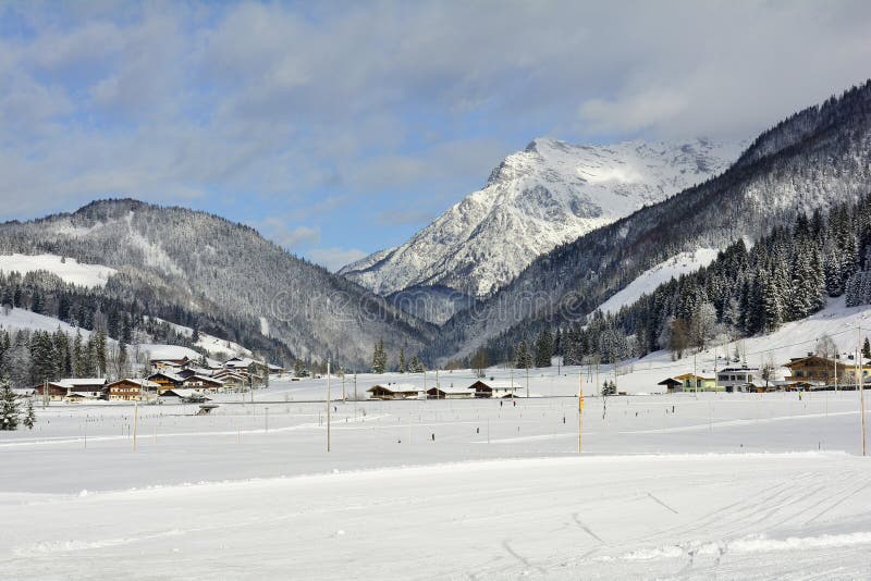 Austria, Winter, Tyrol stock photo. Image of buildings - 75796572