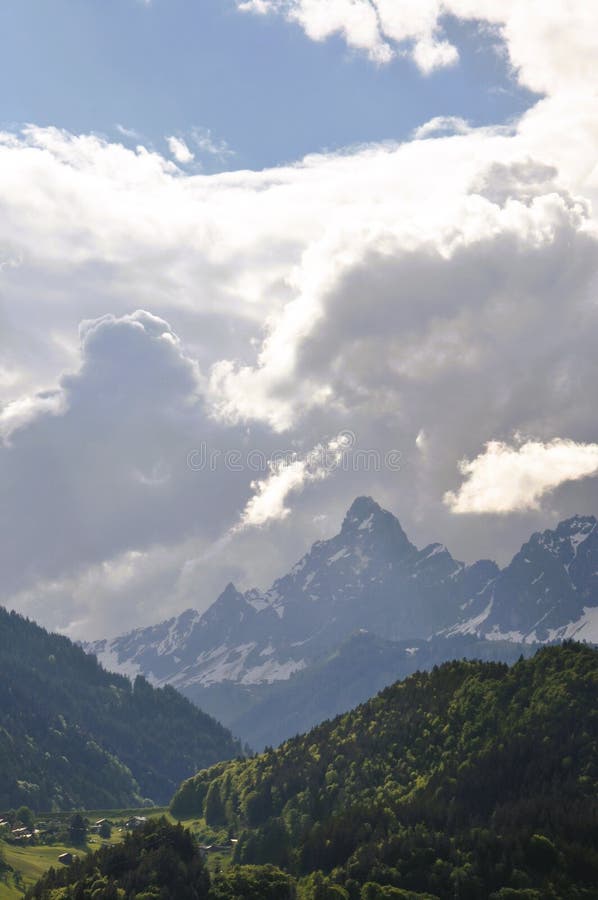Mountains Landscape Photographed in Alps Stock Image - Image of ...