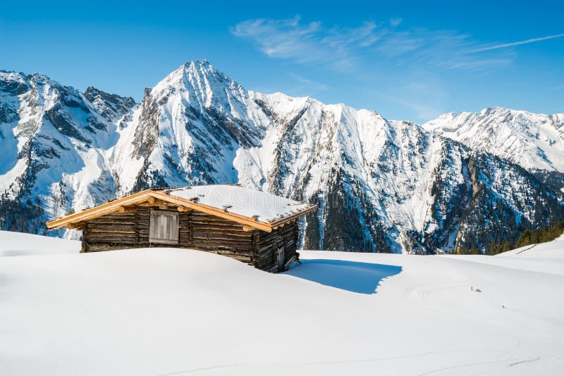 Austrian Alps in the Winter Stock Image - Image of blue, deck: 61944813
