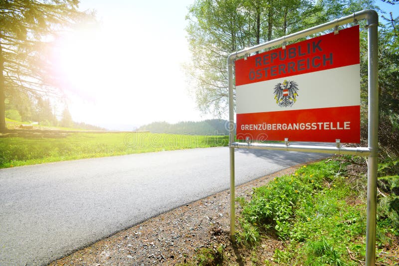 Austrian border, Europe stock image. Image of info, wien - 117929467