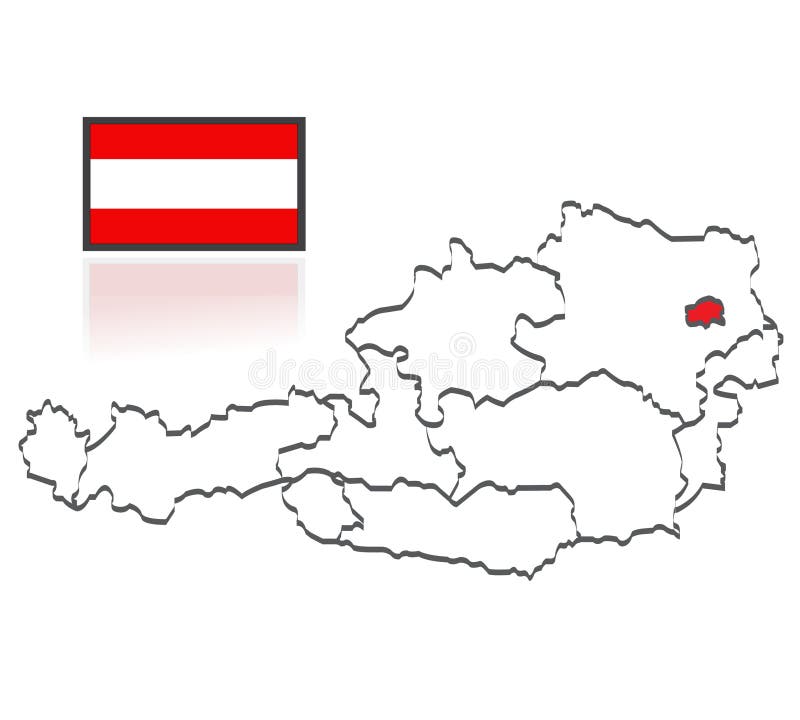 Austrian counties stock illustration. Illustration of county - 11886246