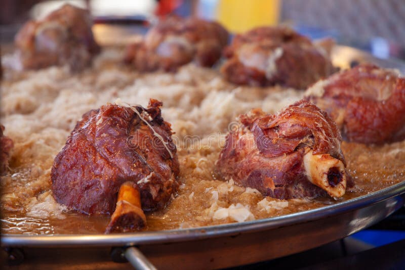 Austrian Cuisine Meat and Sweets Tyrol Typical German Cuisine Stock ...