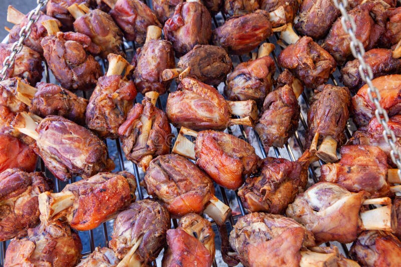 Austrian Cuisine Meat and Sweets Tyrol Typical German Cuisine Stock ...