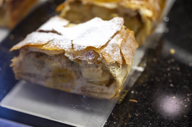 Austrian Desserts, Puff Pastry on Display in Traditional Bakery Cafe in ...