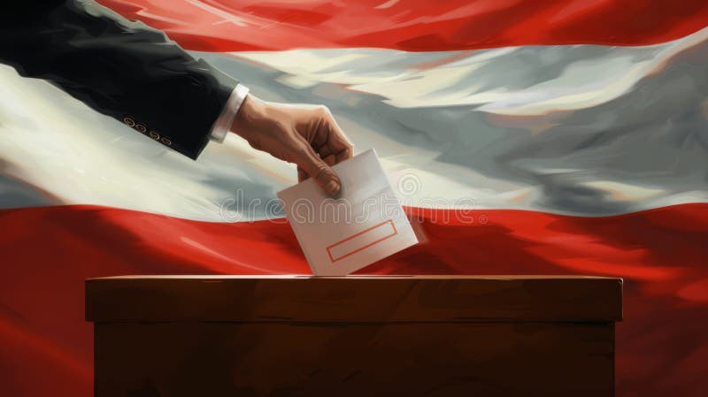 Austrian Election Campaign stock illustration. Illustration of ballot ...