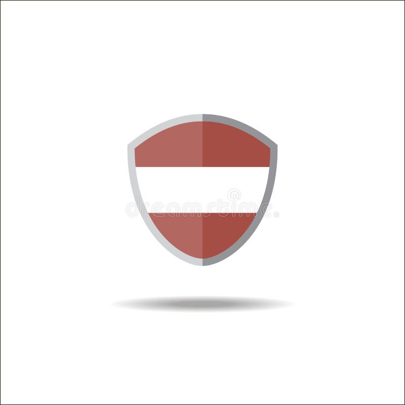 Austrian Flag Flat Vector Shield Badge Stock Illustration ...