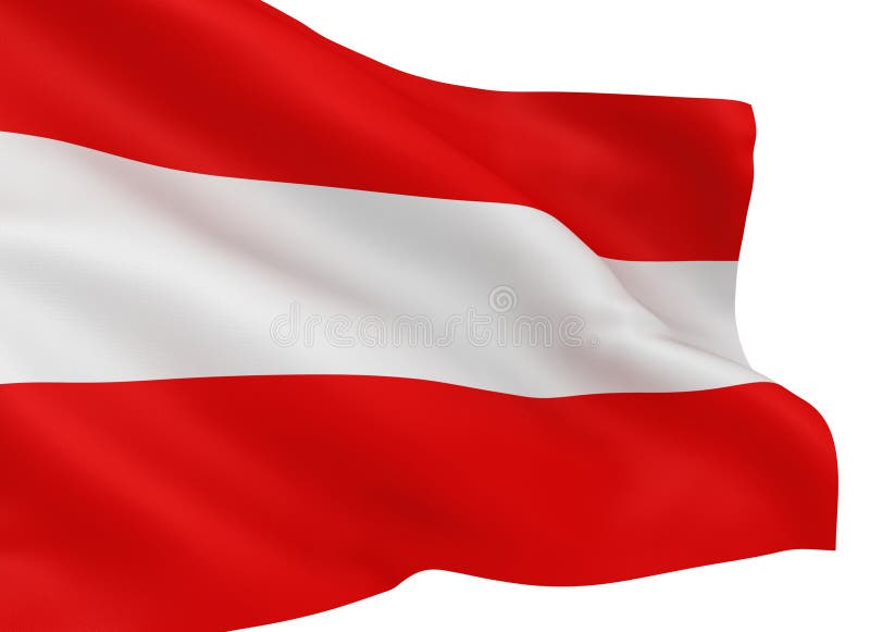 Austrian Flag Isolated Vector Illustration Stock Illustration ...