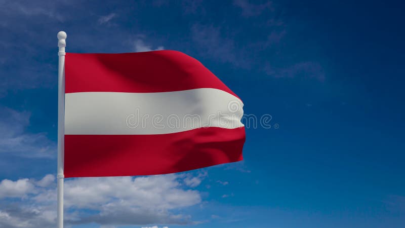 Austrian Flag, Waving in the Wind - 3d Rendering - 4K Video Stock ...