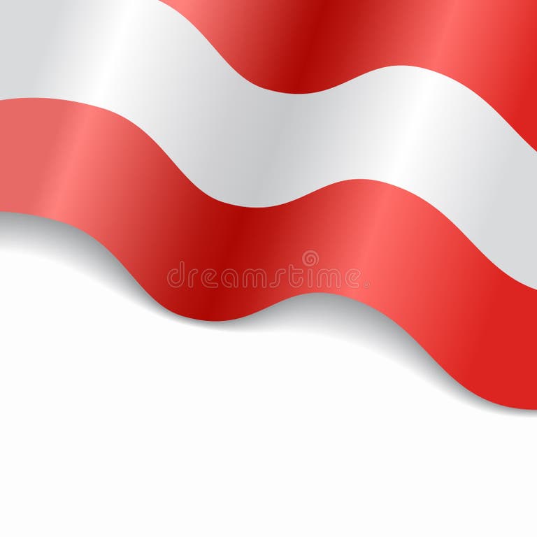 Austrian Flag Wavy Abstract Background. Vector Illustration. Stock ...