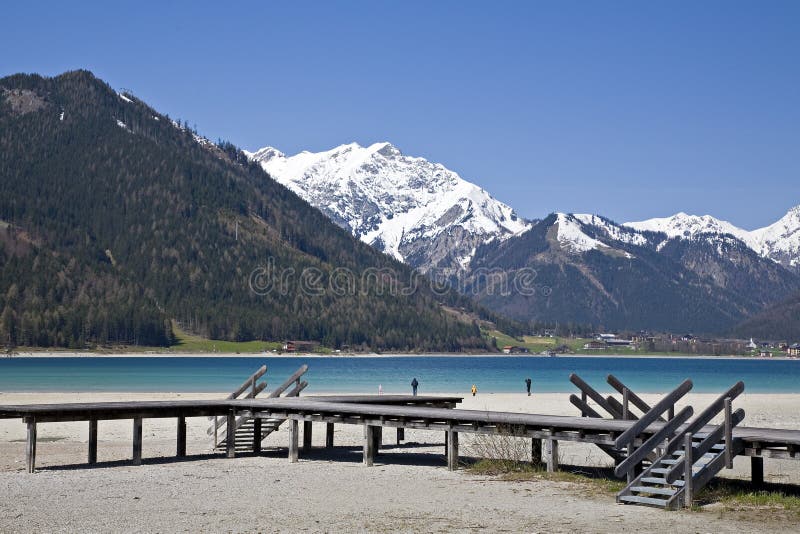Austrian lake stock image. Image of jetty, pier, dock - 14199715