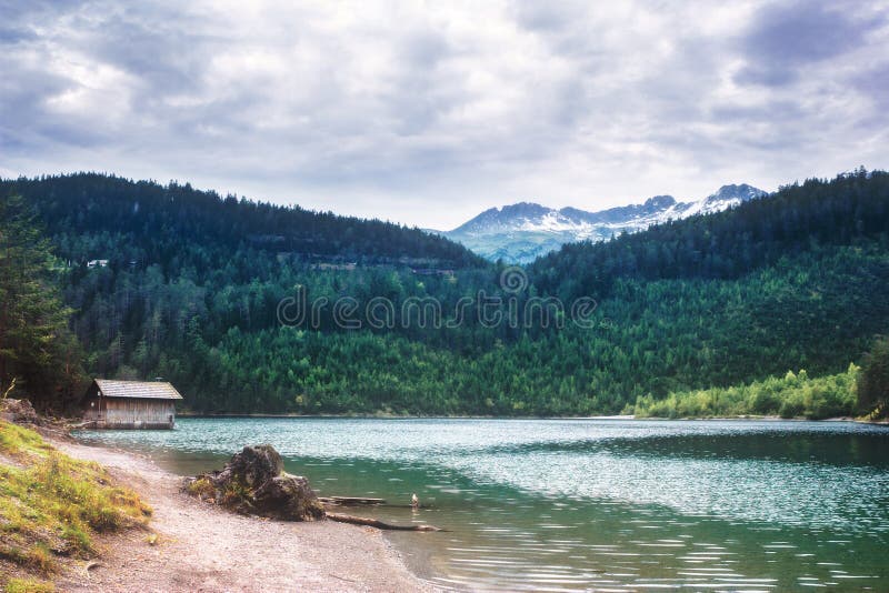 Austrian Landscape - Small Lake in the Alps Stock Photo - Image of lake ...