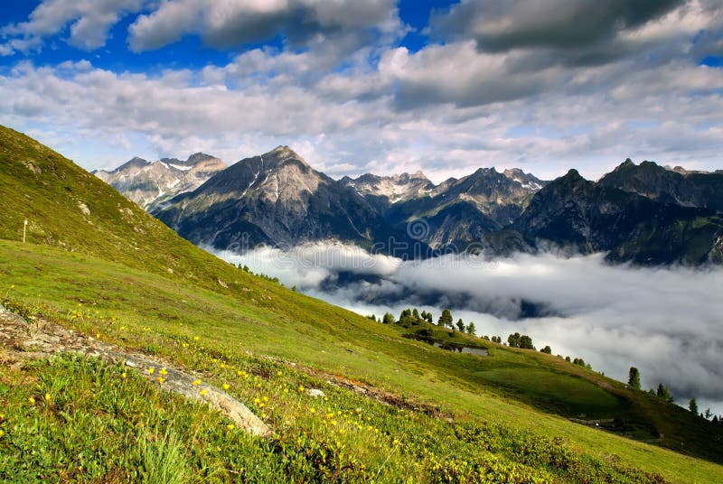 Austrian mountains stock image. Image of sunshine, nature - 34964773