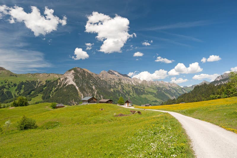 Austrian Mountains stock photo. Image of reserve, vorarlberg - 62585212