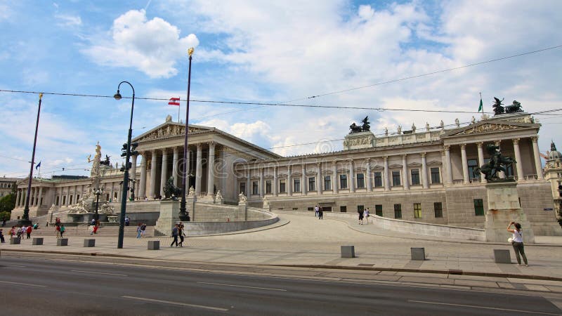 Austrian Parliament Building in Vienna, Austria Editorial Image - Image ...
