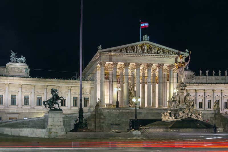 Austrian Parliament Building, Vienna, Austria Editorial Photo - Image ...