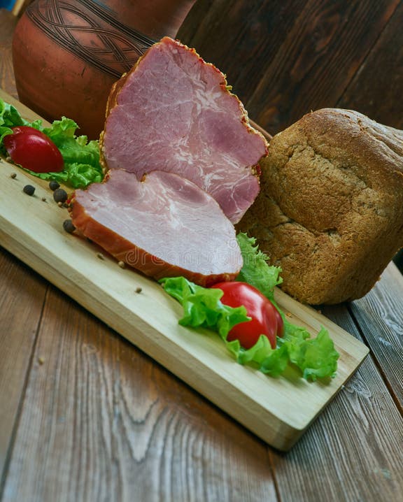 Austrian Selchfleisch stock image. Image of slice, vegetable - 98099419