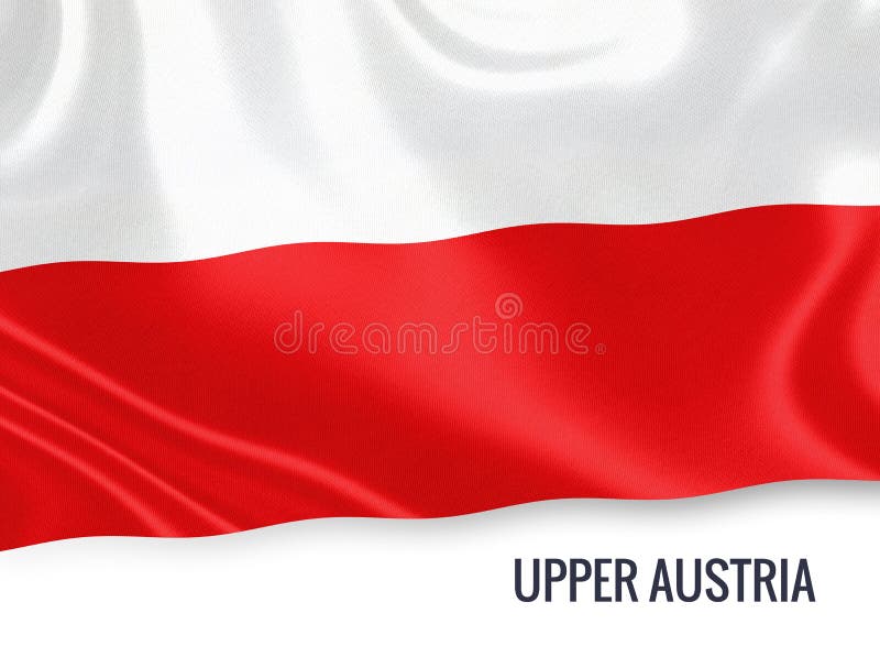 Austrian State Upper Austria Flag. Stock Illustration - Illustration of curve, closeup: 96051969
