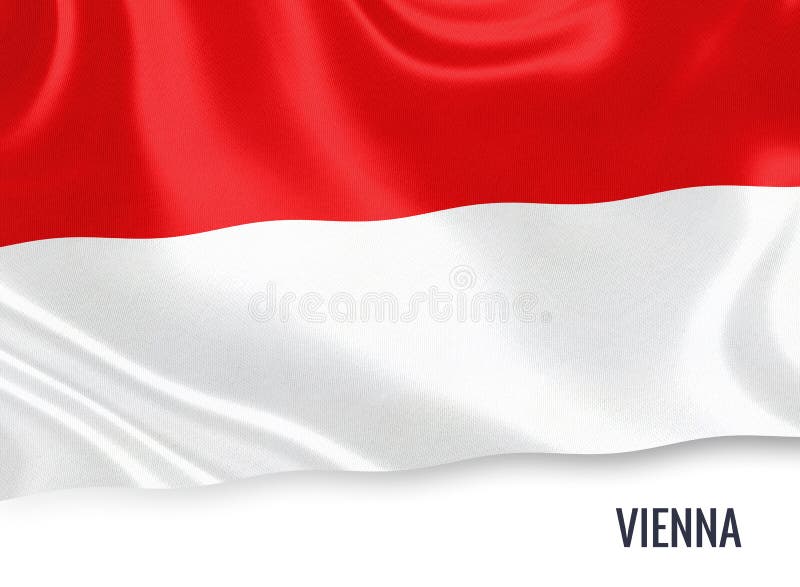 Vienna Flag Waving Vector Illustration on White Background. States Flag ...
