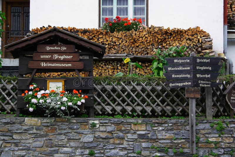 Austrian village Tragoss stock photo. Image of panel - 10745508